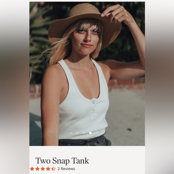 The Normal Brand | Tops | The Normal Brand Two Button Snap Tank | Poshmark